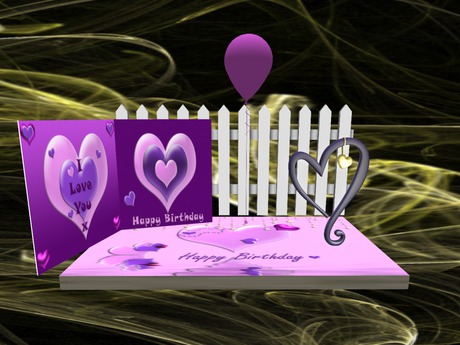 Second Life Marketplace - I Love You Happy Birthday card v1