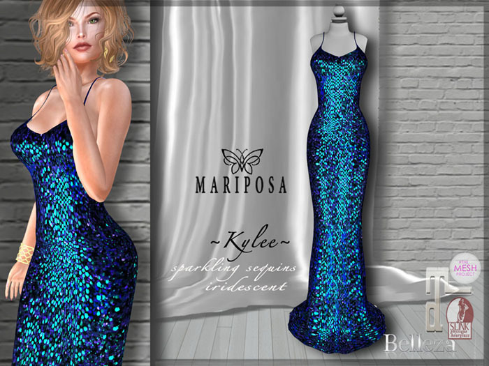 Second Life Marketplace - ~KYLEE~ Sparkling Sequin Backless Slip-style ...