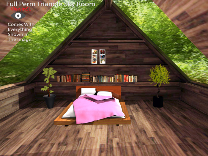 Second Life Marketplace - Full Perm Mesh Virtual Skybox Triangle Attic ...