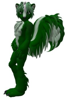 Second Life Marketplace - Luskwood Green Skunk Furry Avatar - Male