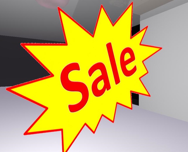 Second Life Marketplace - sign 007 - Sale - star yellow