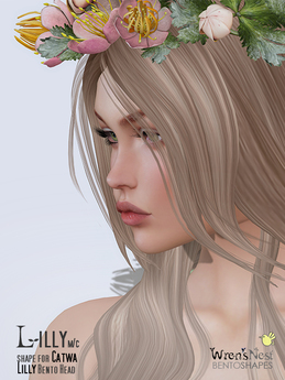Second Life Marketplace - { wren's nest } Lilly DEMO shape for Catwa ...