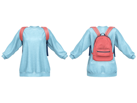 Second Life Marketplace - Full Perm Female Backpack And Sweat Top for ...