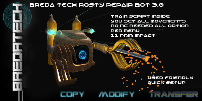 Second Life Marketplace - Breda Tech Rosty repair Bot 3.0 Box