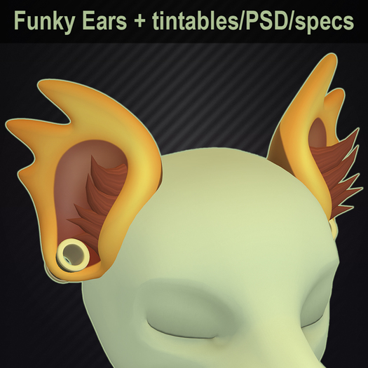Second Life Marketplace - {S} Funky Ears [FULL PERMS]