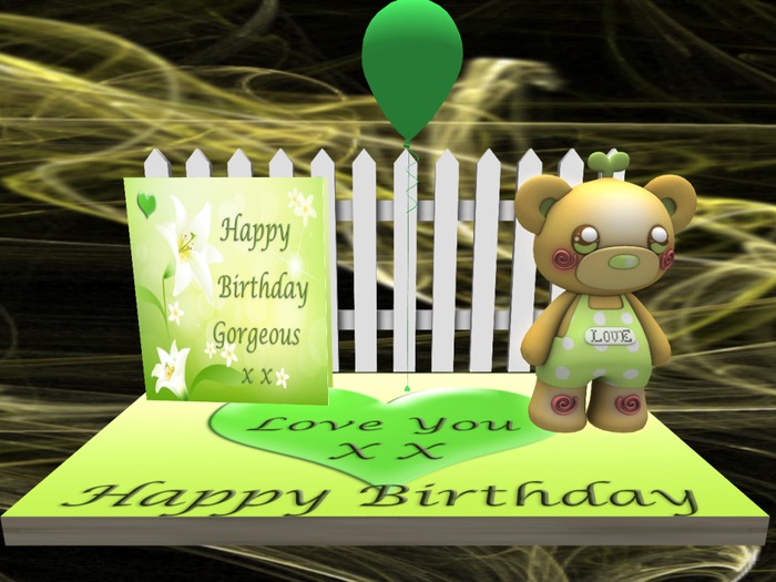 Second Life Marketplace - Happy Birthday Gorgeous Birthday Card V28