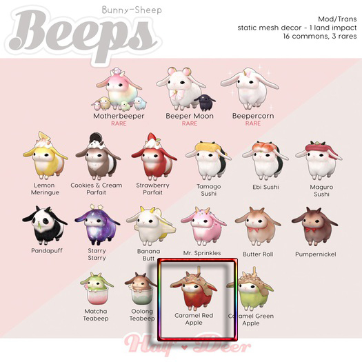 Second Life Marketplace - +Half-Deer+ Beep - Caramel Red Apple
