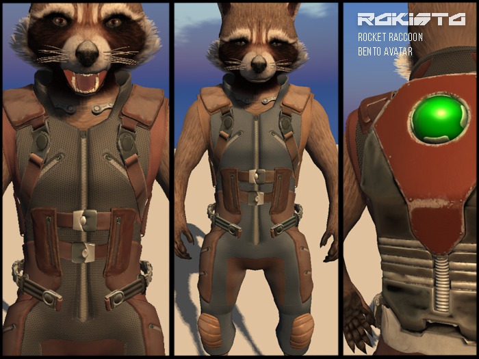 Second Life Marketplace - DEMO Rocket Raccoon Bento Avatar Pack