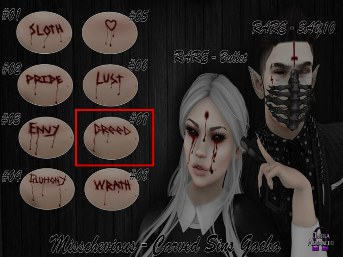 Second Life Marketplace - 07 Greed - Misschevious - Carved Sins Gacha ...