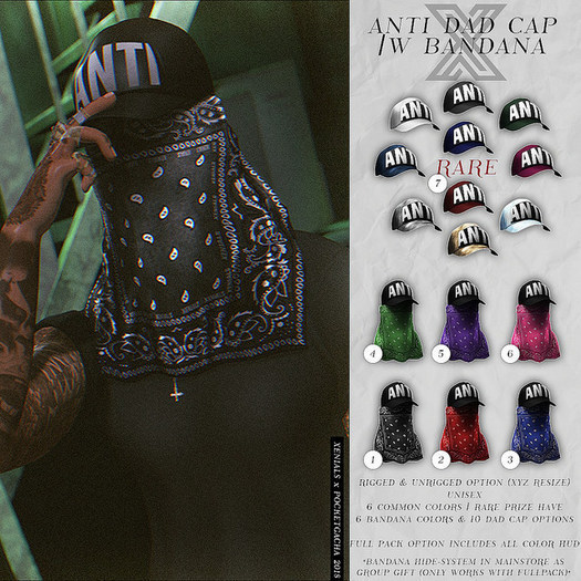 Second Life Marketplace - Xenials - ANTI Dad Cap common 4