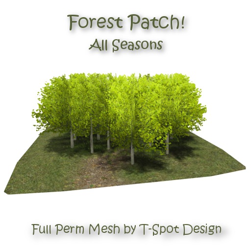 Second Life Marketplace - T-Spot Mesh - Forest Patch All Seasons - Full ...