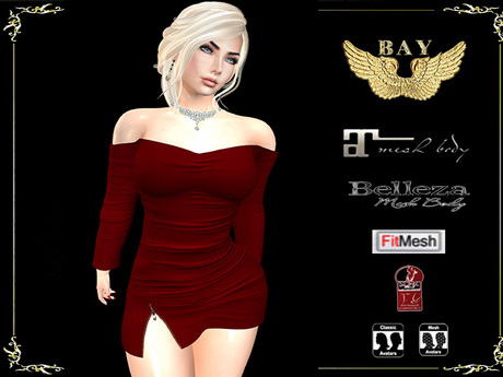 Second Life Marketplace - BAY DRESS HOMBROS A RUBY