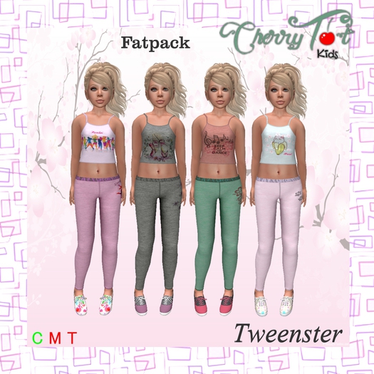 Second Life Marketplace - *Cherry Tot* Tweenster Deportive Outfits FATPACK