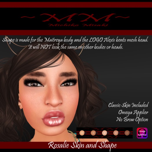 Second Life Marketplace - ~MM~ Michiko Misaki Rosalie Skin BAGGED