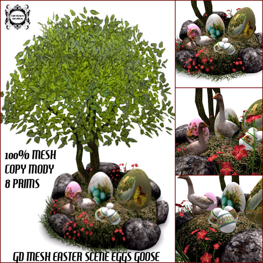 Second Life Marketplace - GD MESH EASTER SCENE EGGS GOOSE