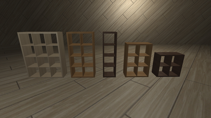 Second Life Marketplace - Wooden Racks Pack Mesh Full Perm