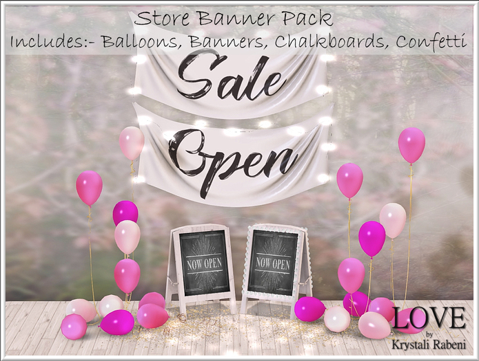 Second Life Marketplace - LOVE - STORE BANNER PACK - KISS
