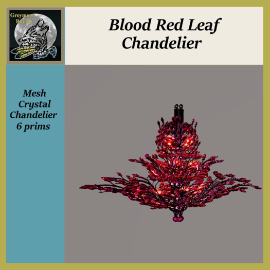Second Life Marketplace - Blood red leaf chandelier