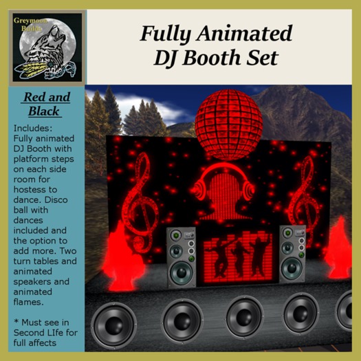 Second Life Marketplace - Red and black dj stage