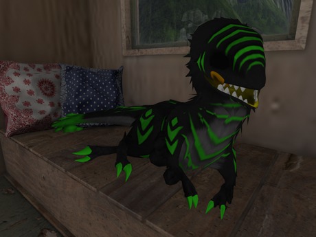 Second Life Marketplace - Ravin' Raptor Green for BRDMRT Spooky Raptor