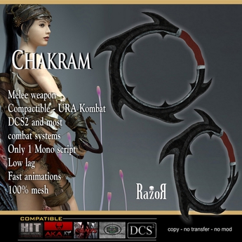Second Life Marketplace - ..::Razor::.>> Chakram