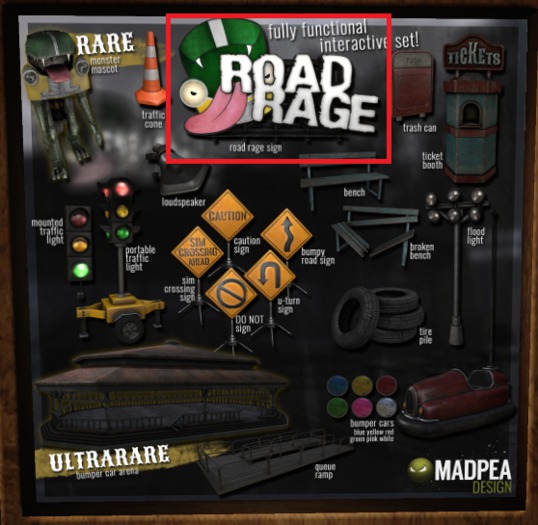 Second Life Marketplace - MadPea Road Rage - Sign