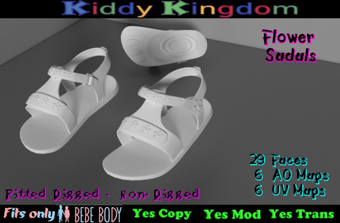 Second Life Marketplace - (KK) BeBe Flower Sandals Deliver Box