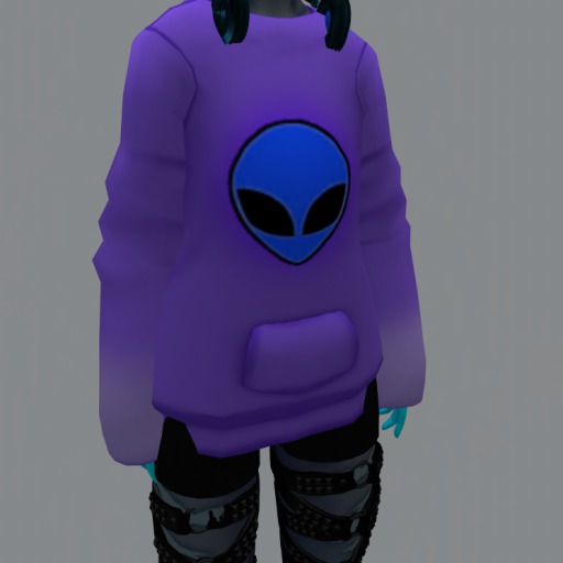 Second Life Marketplace - Blue Alien - Kemono Baggy Hoodie Mod