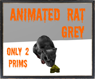 Second Life Marketplace - Animated rat grey red eyes
