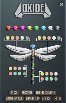 Second Life Marketplace - OXIDE Dragonfly Earrings / Earcuff - 8 metal ...