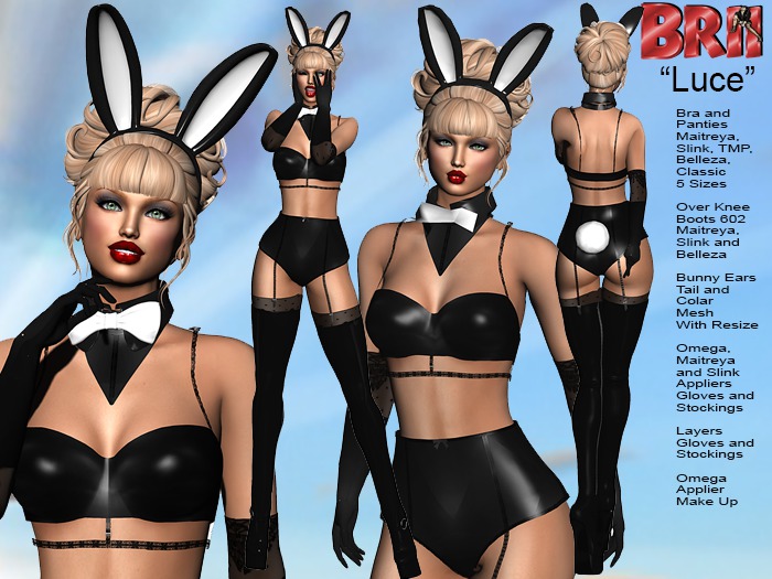 Second Life Marketplace Luce Bunny Theme Costume Complet Outfit
