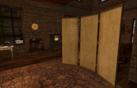 Second Life Marketplace - Decorative Screen / rust (angled)