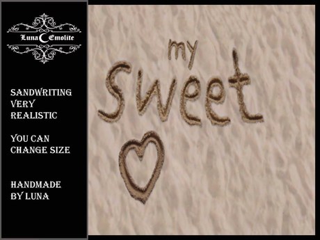 Second Life Marketplace - Sand writing *sweet*