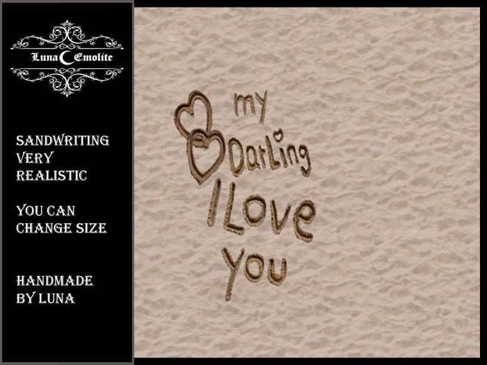 Second Life Marketplace - Sand writing *my darling ilove you*