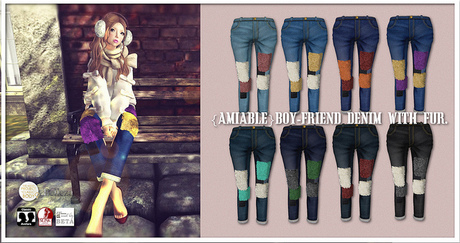 Second Life Marketplace - {amiable}Mesh Roll-up Boyfriend Denim with ...