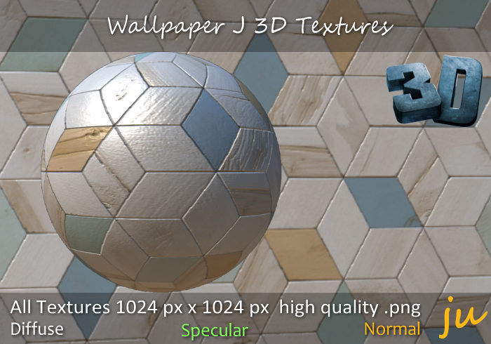 Second Life Marketplace - JU Wallpaper J 3D Textures Full Perm