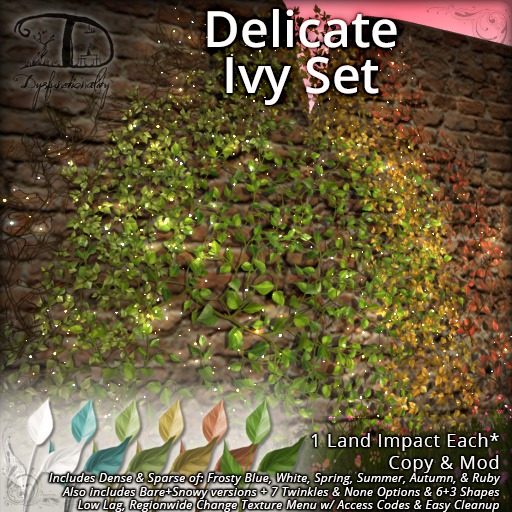 Second Life Marketplace - [DDD] Delicate Ivy Set - Twinkling Seasonal ...
