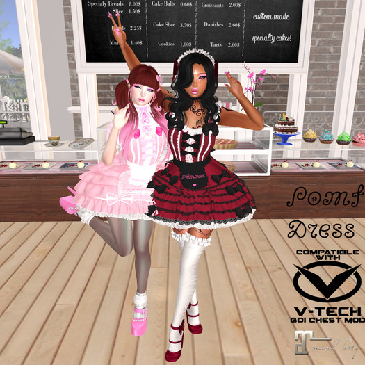 Second Life Marketplace - [Amber's Apples] Pomf Dress (Maitreya & V-tech)
