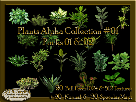 Second Life Marketplace - Plants Alpha Collection #01 Textures
