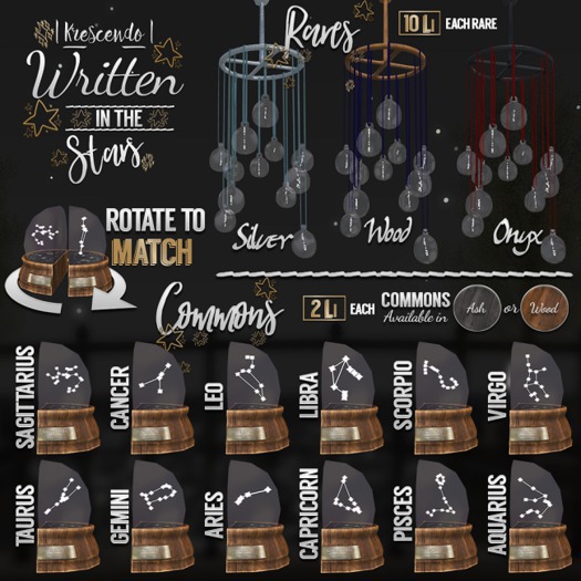 Second Life Marketplace - [Kres] Written In The Stars - Taurus (Ash ...