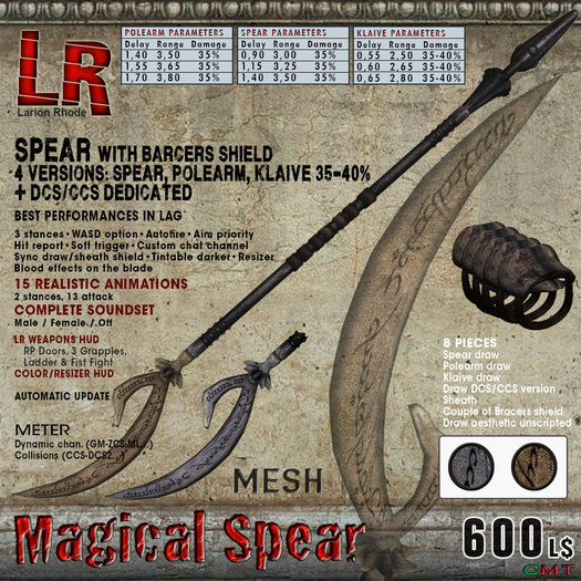 Second Life Marketplace - Magical Spear (box) - (Spear - Polearm ...