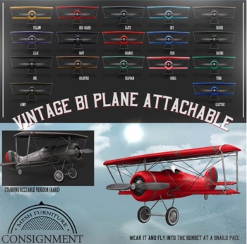 Second Life Marketplace - [Con.] Vintage BiPlanes - Red RARE
