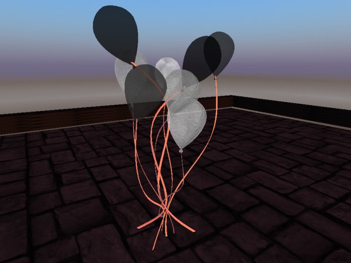 Second Life Marketplace - Lower Prim Balloons - Black/White -(mod/copy)