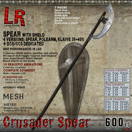 Second Life Marketplace - Crusader Spear (box) - (Spear - Polearm ...