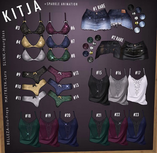 Second Life Marketplace - KITJA - Mirella Top #23 NAVY-B (Maitreya Lara)