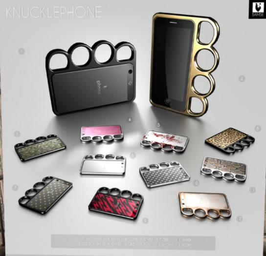 Second Life Marketplace - 2. :BAMSE: KnucklePhone - Golden RARE