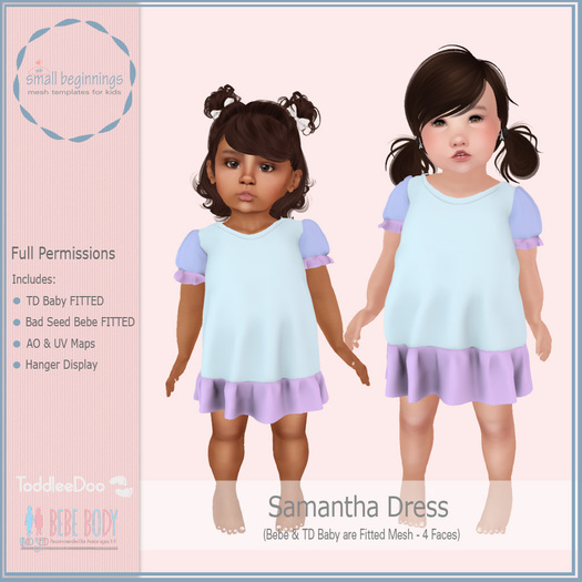 Second Life Marketplace - SB-ToddleeDoo & Bebe Samantha Dress (Fitted ...