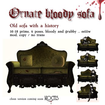 Second Life Marketplace - Ornate Haunted sofa (bloody)