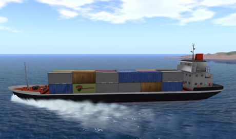 Second Life Marketplace - Container carrier ship UPGRADED! mayday ...