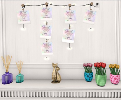 Second Life Marketplace - {ACD} Polaroid String Lights With Heart Clips